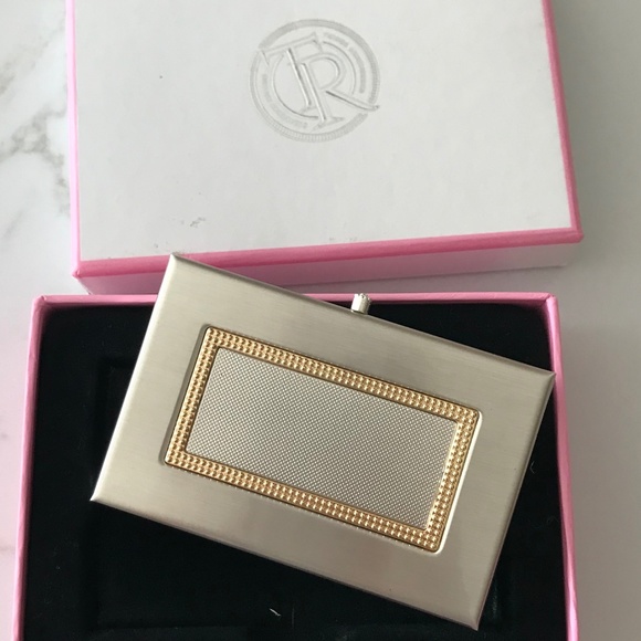 Things Remembered | Office | Things Remembered Business Card Holder Gift Box Gold Silver Beaded ...